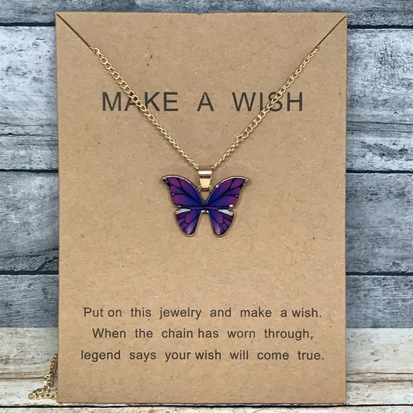 Jewelry | Inspirational Butterfly Make A Wish Necklace | Poshmark